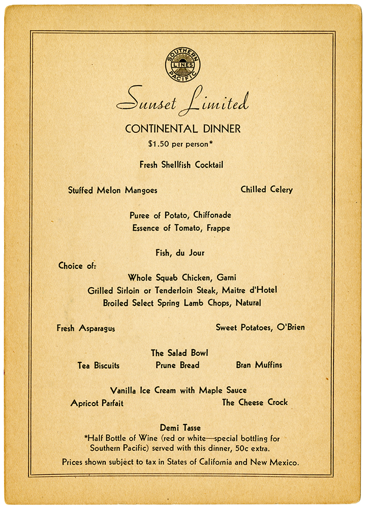StoryMapJS: Alfred Ligon's Southern Pacific Railroad Menus